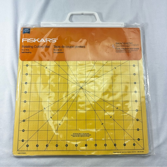 Fiskars | Art | Fiskars Rotating Cutting Mat Self Healing Yellow Craft ...